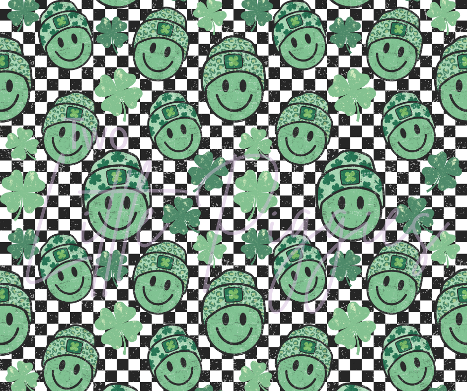 Printed Vinyl - Clover Smiley – Two Little Piggies Bow Co